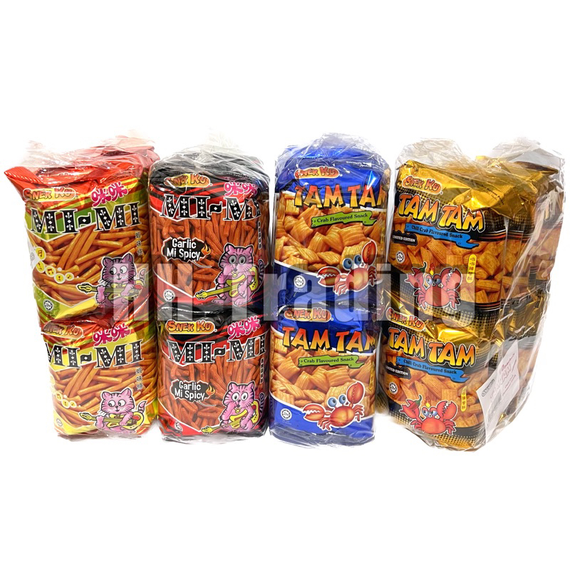70g x 10’s SNEK KU MI-MI PRAWN / TAM TAM CRAB FLAVOURED SNACKS | Shopee ...