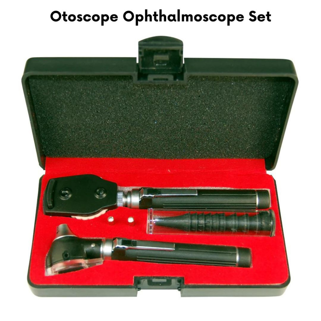 Fiber Optic Diagnostic Instruments Set / Otoscope / Ophthalmoscope ...