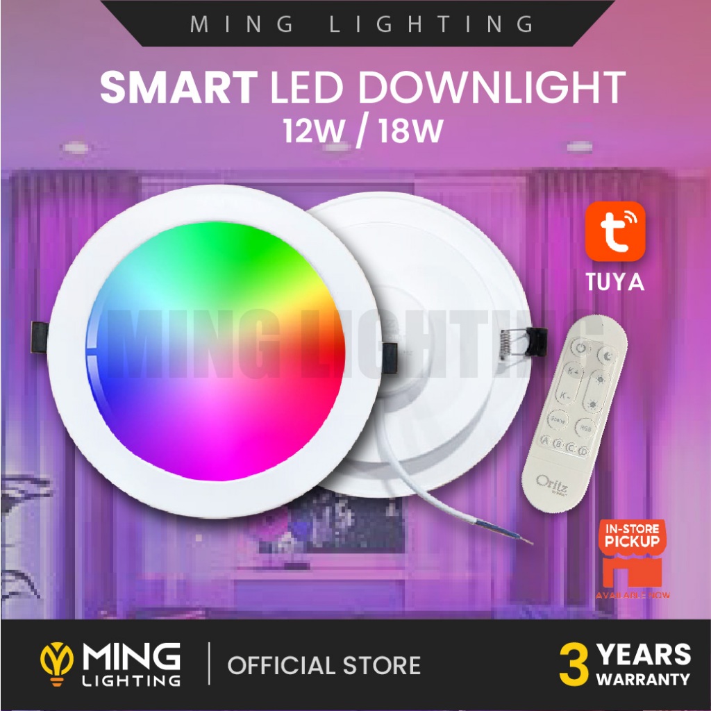Smart LED Downlight 12W 18W AI Phone Remote Control Color Changing RGB ...