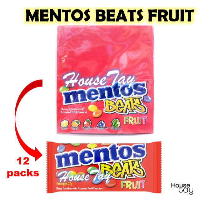 Mentos Beats Fruit Chewy Candy 12 sachets | Shopee Singapore