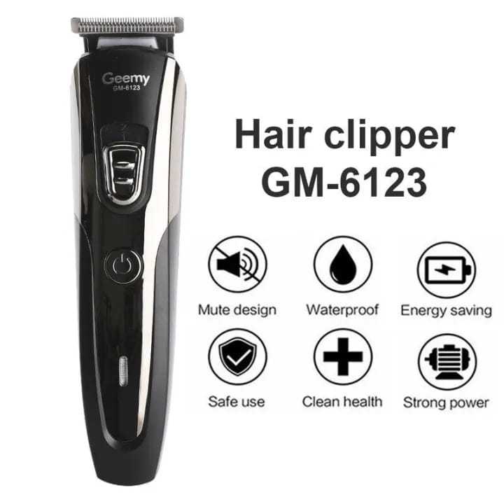 Geemy GM 6123 Hair Clipper Rechargeable Hair Trimmer Men Beard Trimmer ...