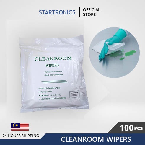 Cleanroom Microfiber Wiper Wipes 8" X 8" clean LED, LCD Computer wafer ...