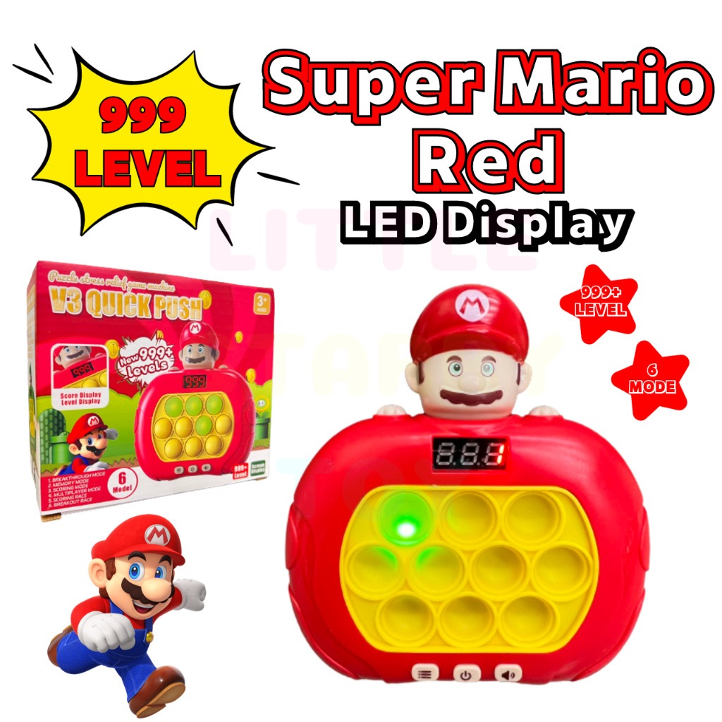 [ Display Screen ] 999 Level Pop It Electronic Quick Game Speed Push ...