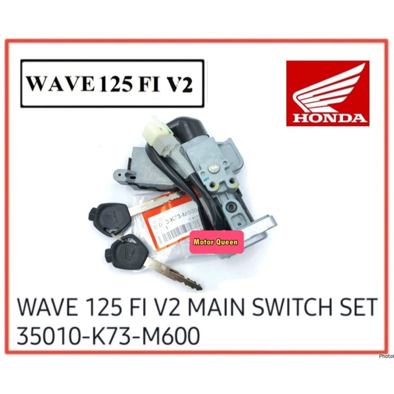 Main Switch Suis Key Set Kunci Honda Wave 125 Fi V2 100% Honda Wave ...