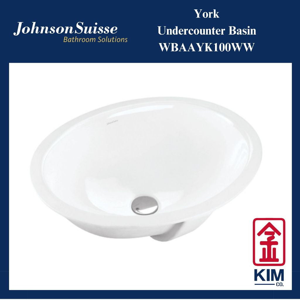 Johnson Suisse York Undercounter Basin (WBAAYK100WW) | Wash Basin ...