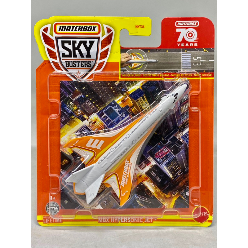 Matchbox MBX HYPERSONIC JET White Sky Busters Fighter Aircraft 70th 72 ...
