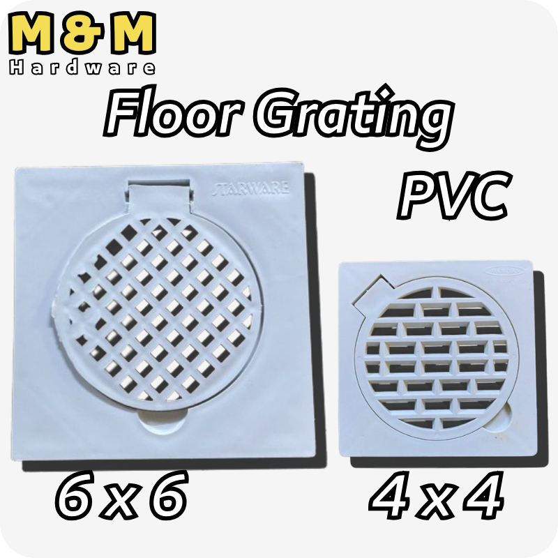 PVC Floor Grating / PVC Floor Trap 145mm x 145mm (6inch x 6inch) / 88mm ...