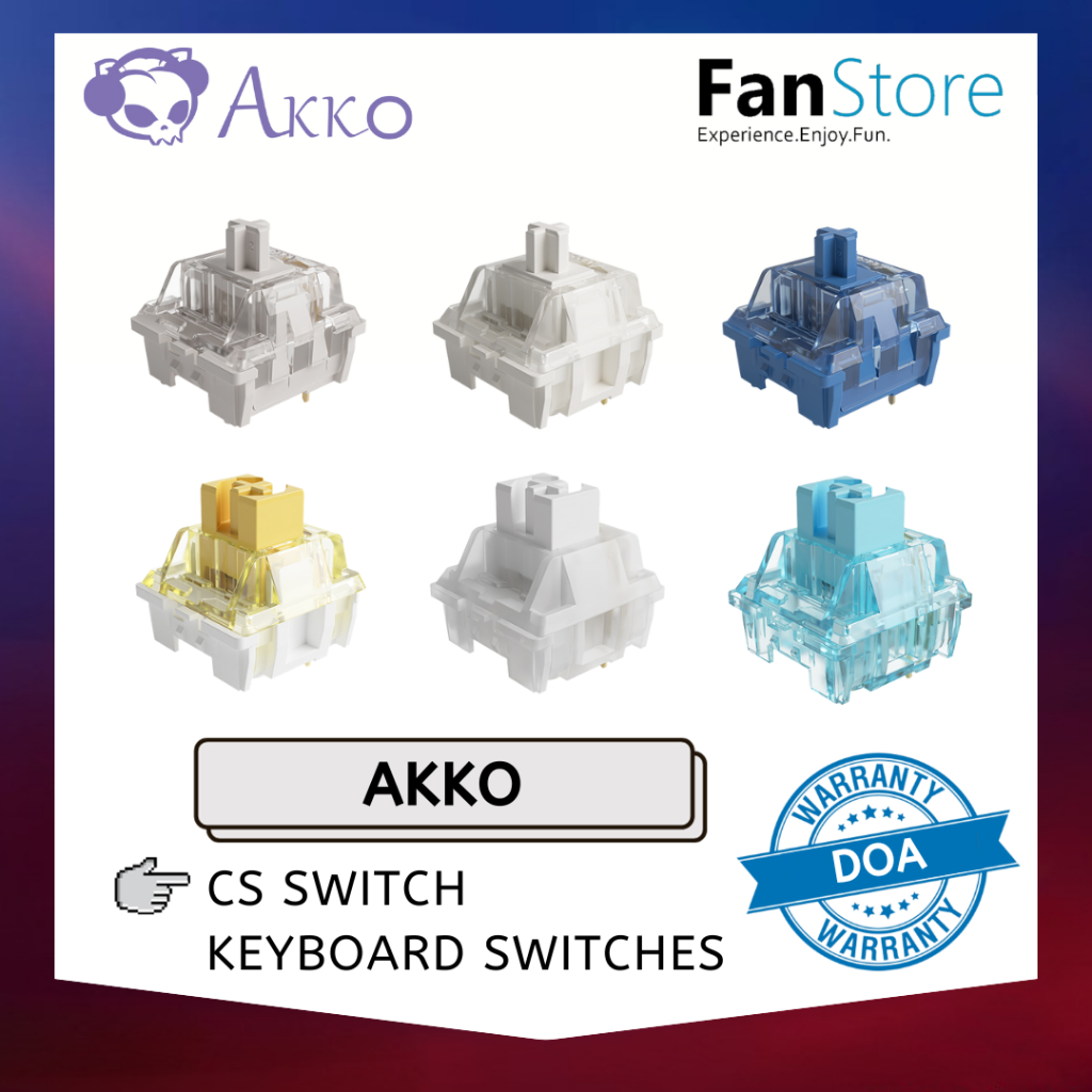 FANSTORE AKKO CS Air & Vintage White & Sponge & Jelly White & Jelly ...