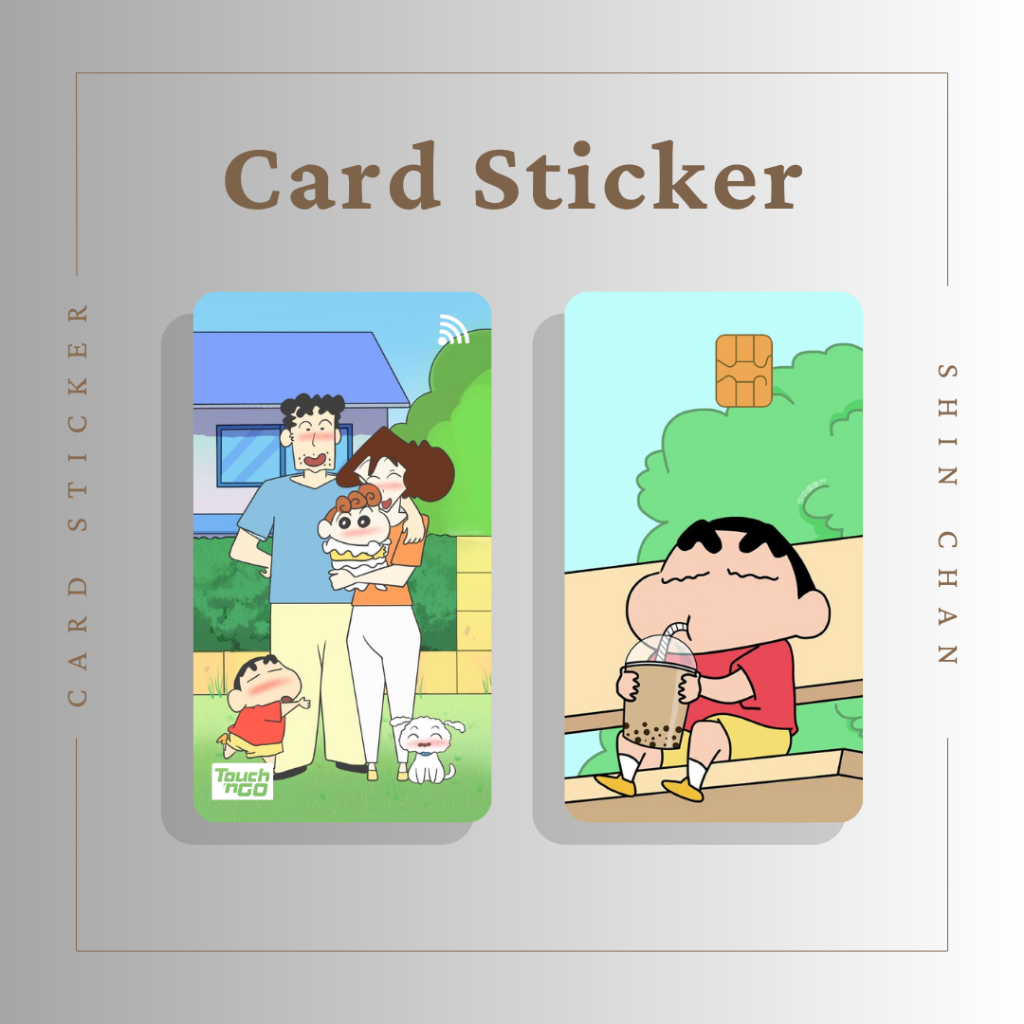 SHIN CHAN CARD STICKER - TNG CARD / NFC CARD / ATM CARD / ACCESS CARD ...
