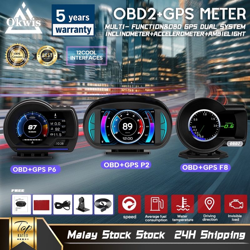 [Local Seller]Okwis OBD2 Meter Gauge Meter OBD Meter + Car GPS Alarm ...