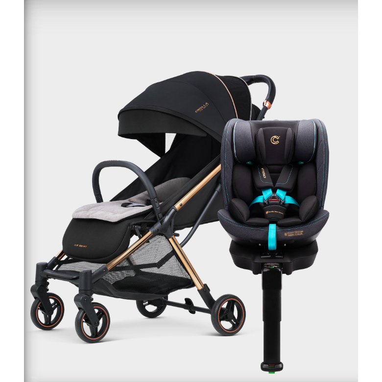 Crolla I-Size 360 Car Seat + Crolla Air Swift Cabin Auto Fold Stroller ...