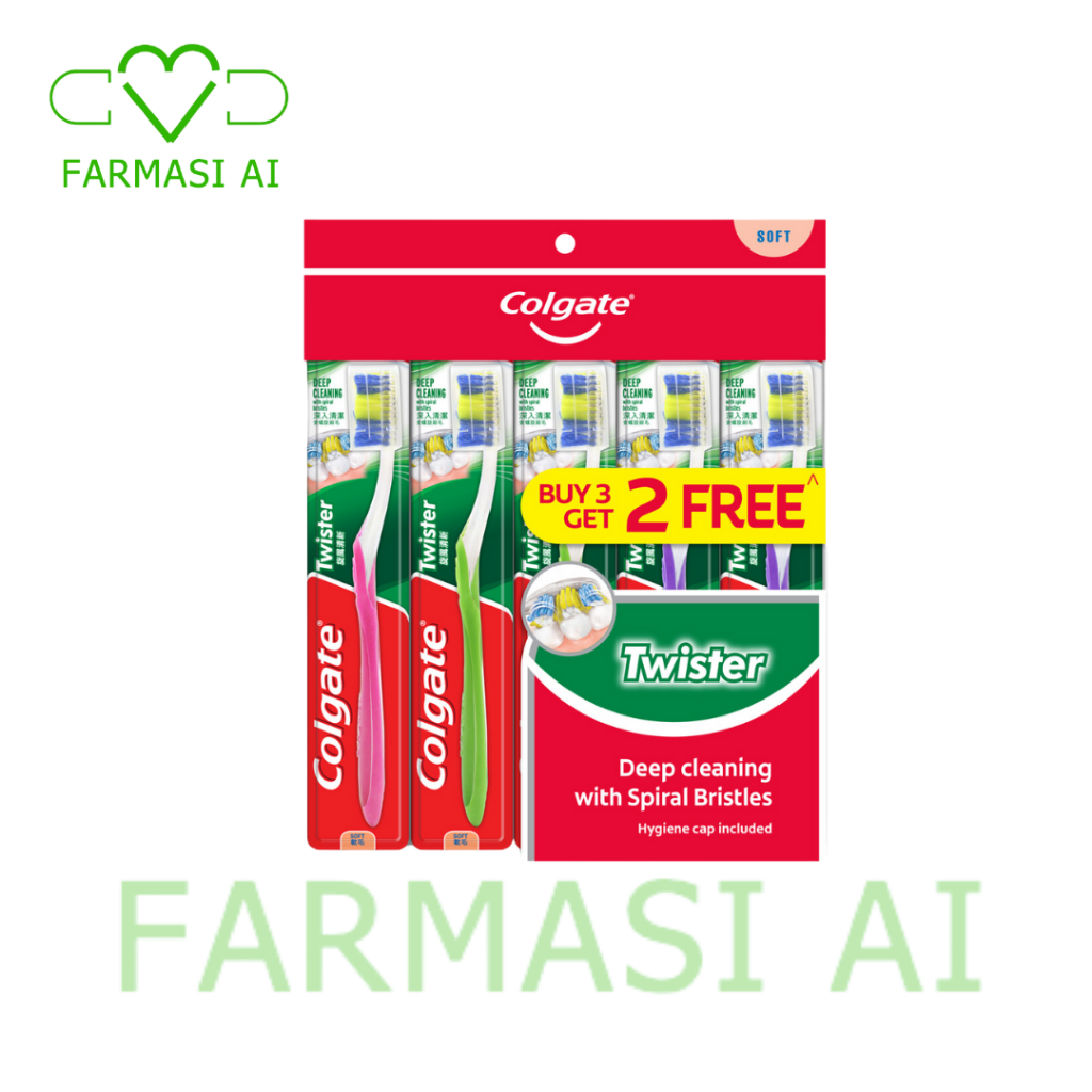 Colgate Twister Buy 3 Free 2 Toothbrush (Soft) (Exp : 10/2030) | Shopee ...