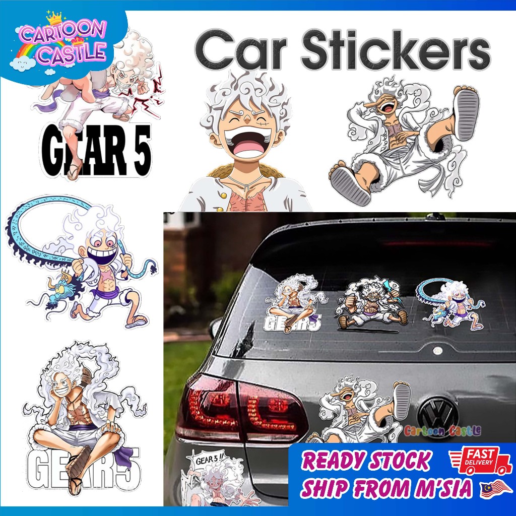 One Piece Luffy Gear 5 Car Stickers Decals Waterproof Whole Car Body ...