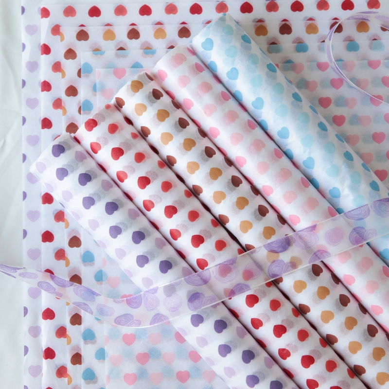 Love Shape Graphic Valentine Sydney Wrapping Paper Floral Decoration ...