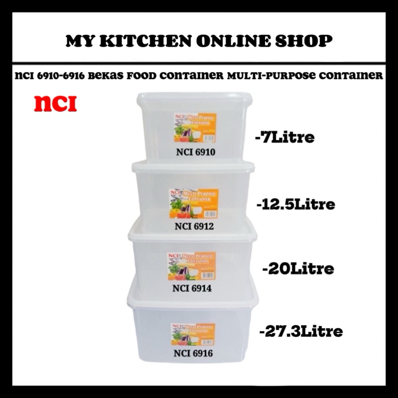 0234 MULTI PURPOSE CONTAINER 20L TRANSPARENT - Century Plastic