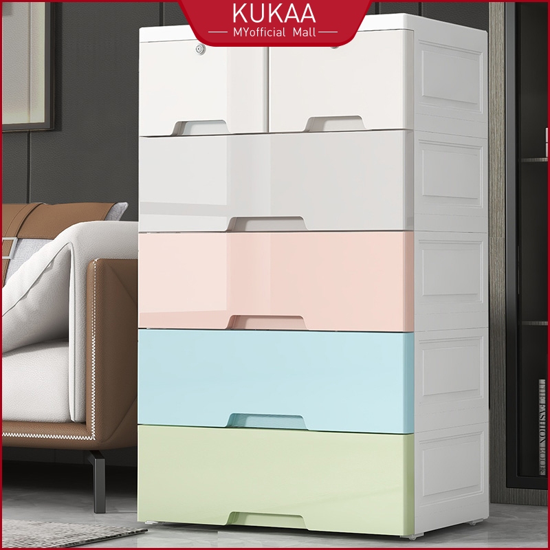 Multilayer PP Plastic Almari Baju Baby Storage Organizer Clothes ...