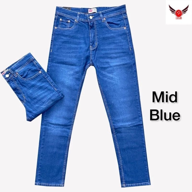 slim fit Seluar Jenis Kain stretchabl Denim long Jeans pants High ...