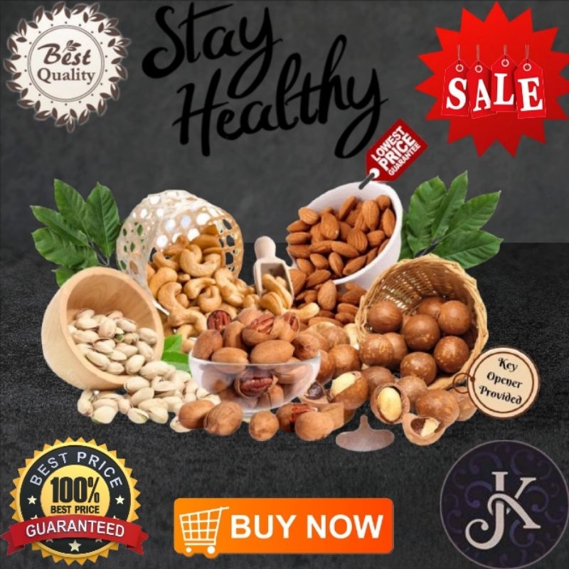 Energy Booster Roasted Mixed Nuts -Ready to Eat- 500gm – Macadamia ...