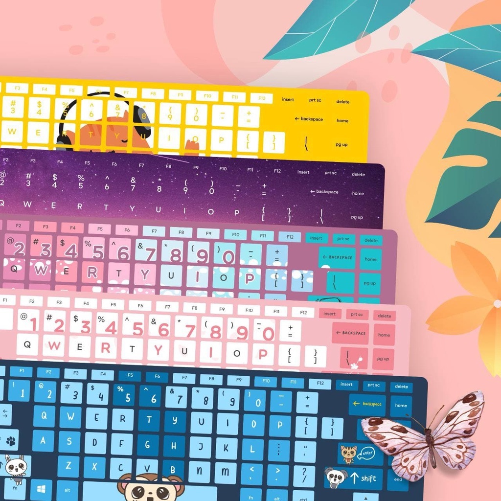 NEW Colourful Design English Qwerty Alphabet Keyboard Sticker Full For ...