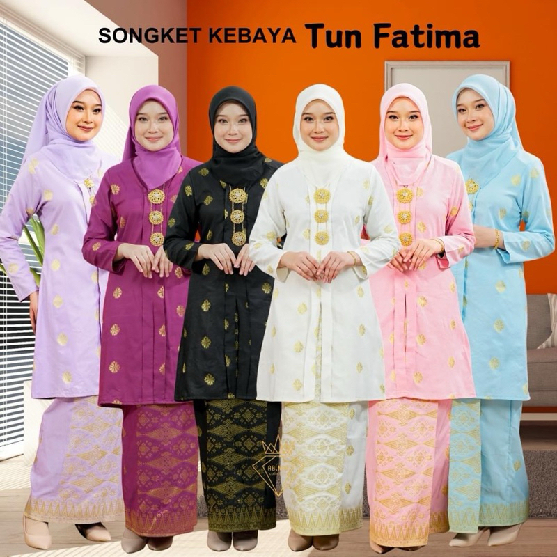 Baju RAYA 2025 SONGKET KEBAYA WOVEN TUN FATIMAH (KEBAYA) | Shopee Singapore