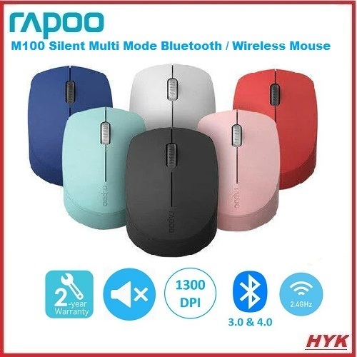 Rapoo M100 Silent Multi Mode Bluetooth Mouse 2.4G Wireless Mouse Mouse ...