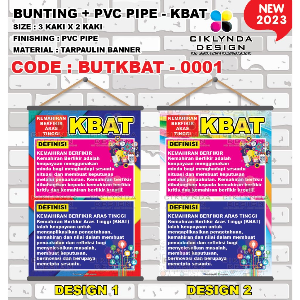 - BUNTING + PVC PIPE ATAU BANNER + TIADA PVC PIPE - KBAT | Shopee Singapore