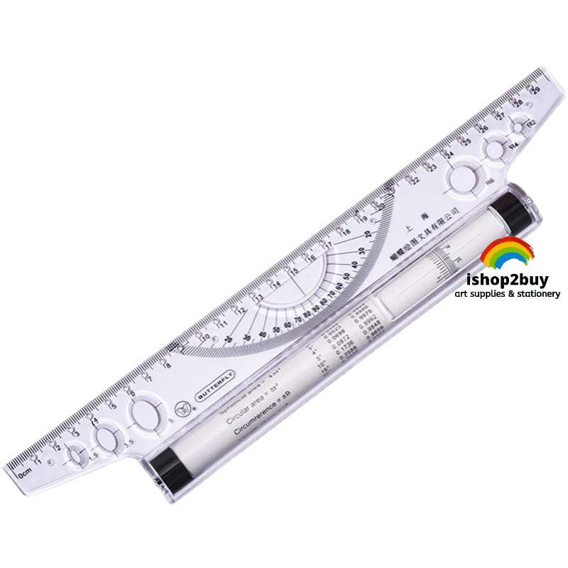 Parallel Ruler 30cm Rolling Ruler Multi Purpose Pusher Roller Ruler ...