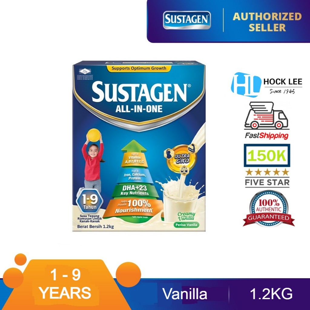 Sustagen All-In-One - Vanilla Susu Milk Formula Powder (1.2kg) | Shopee ...