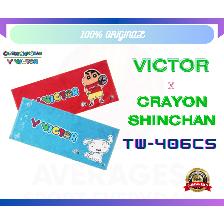VICTOR X Crayon Shin Chan Sport Tower VICTOR蜡笔小新擦汗毛巾 TW-406CS/407CS ...
