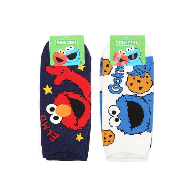 Sesame Street Elmo Cookie Monster TV Cartoon Korean Socks - Licensed ...