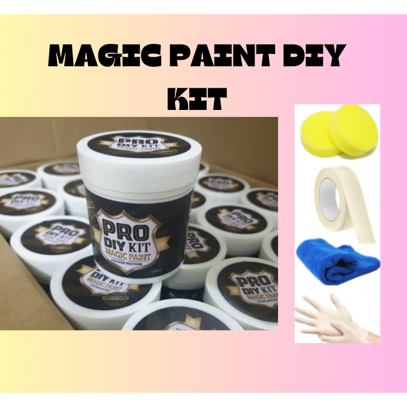 【CAT HITAM MAGIC 】Cat Magic PRO DIY KIT HITAM 100ml Plastic Restorer ...