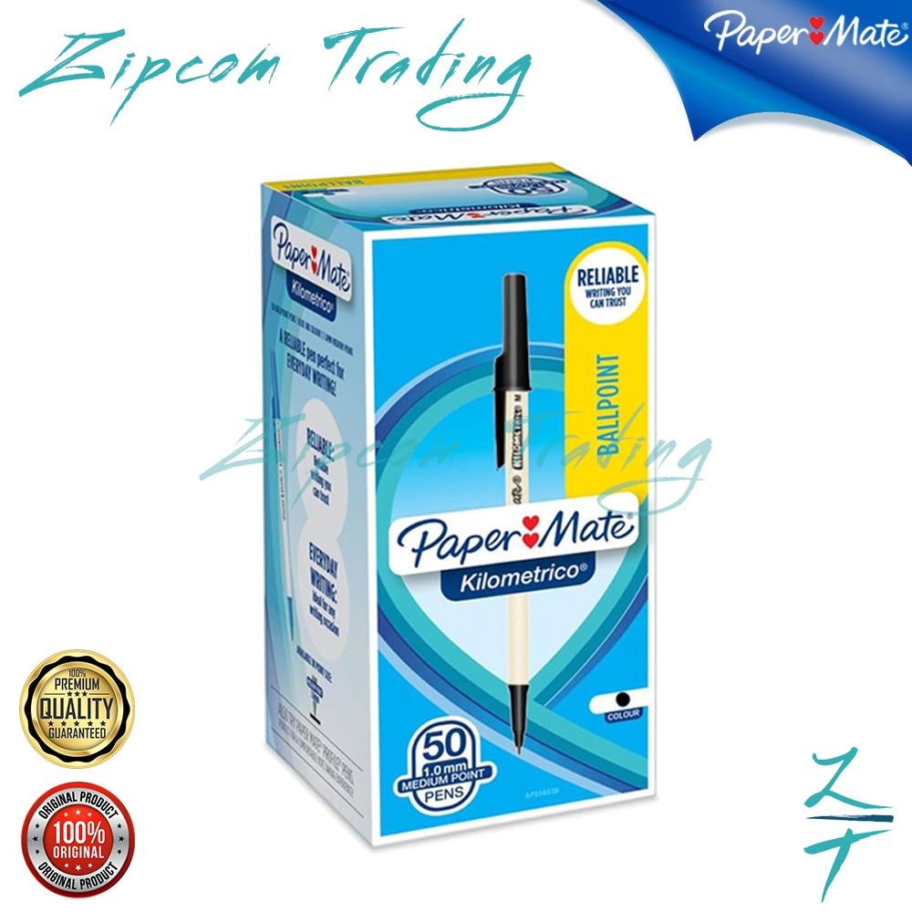 PAPERMATE KILOMETRICO BALL PEN (50Pcs/1Box) | Shopee Singapore