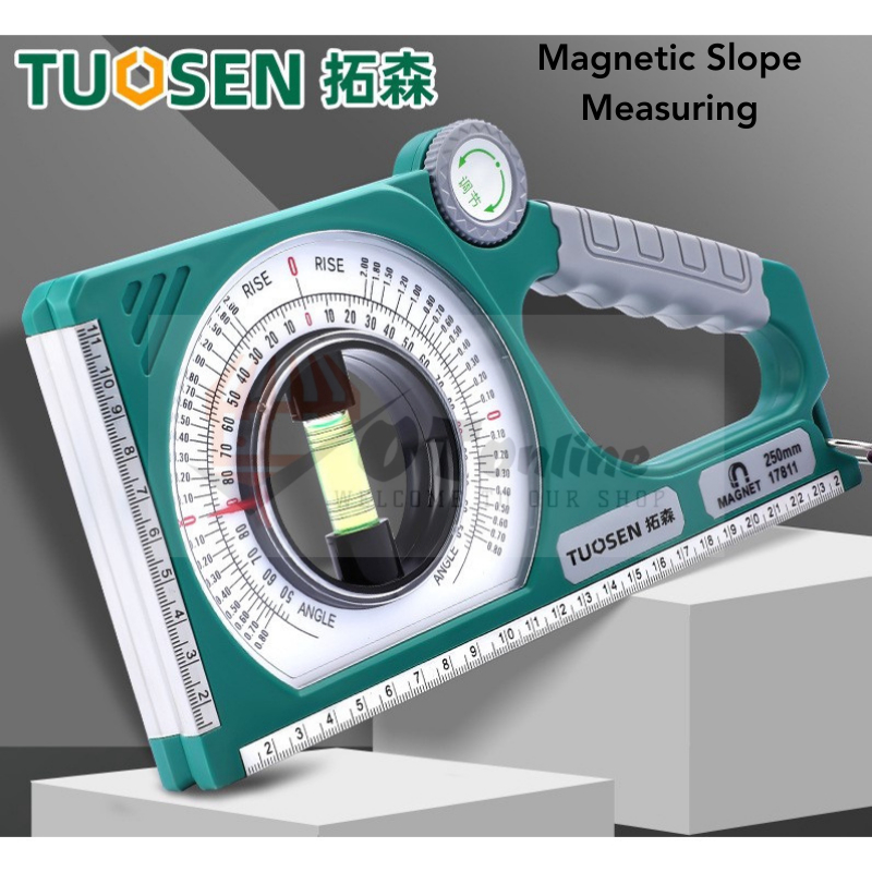 TUOSEN INCLINOMETER PLASTIC MEASURE INCLINE RULER TOLLS WATER ...