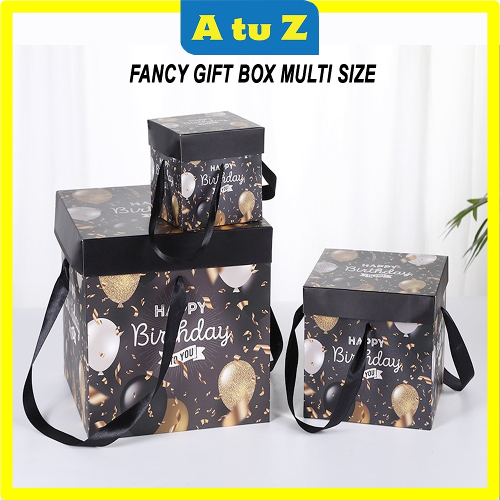 AtuZ Foil Box 10cm/15cm/20cm/22cm/25cm 精美礼物盒 DIY / Birthday / Kotak ...