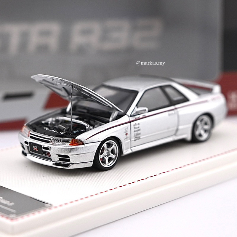 FOCAL HORIZON 1/64 NISSAN SKYLINE GT-R R32 NISMO S-TUNE SILVER WITH ...