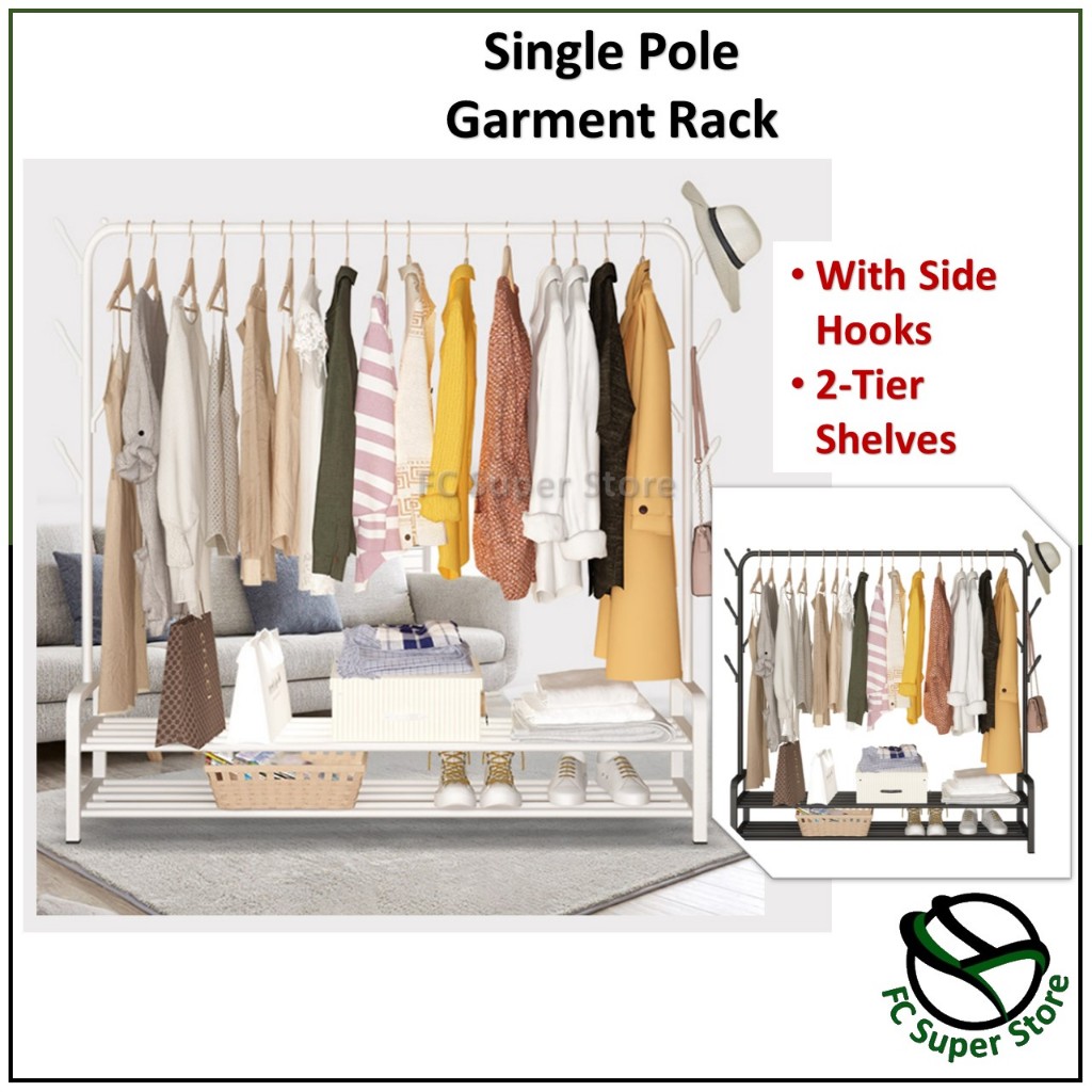 FCSS - Clothing Rack / Rak Baju Besi / Garment Laundry Rack / Clothes ...