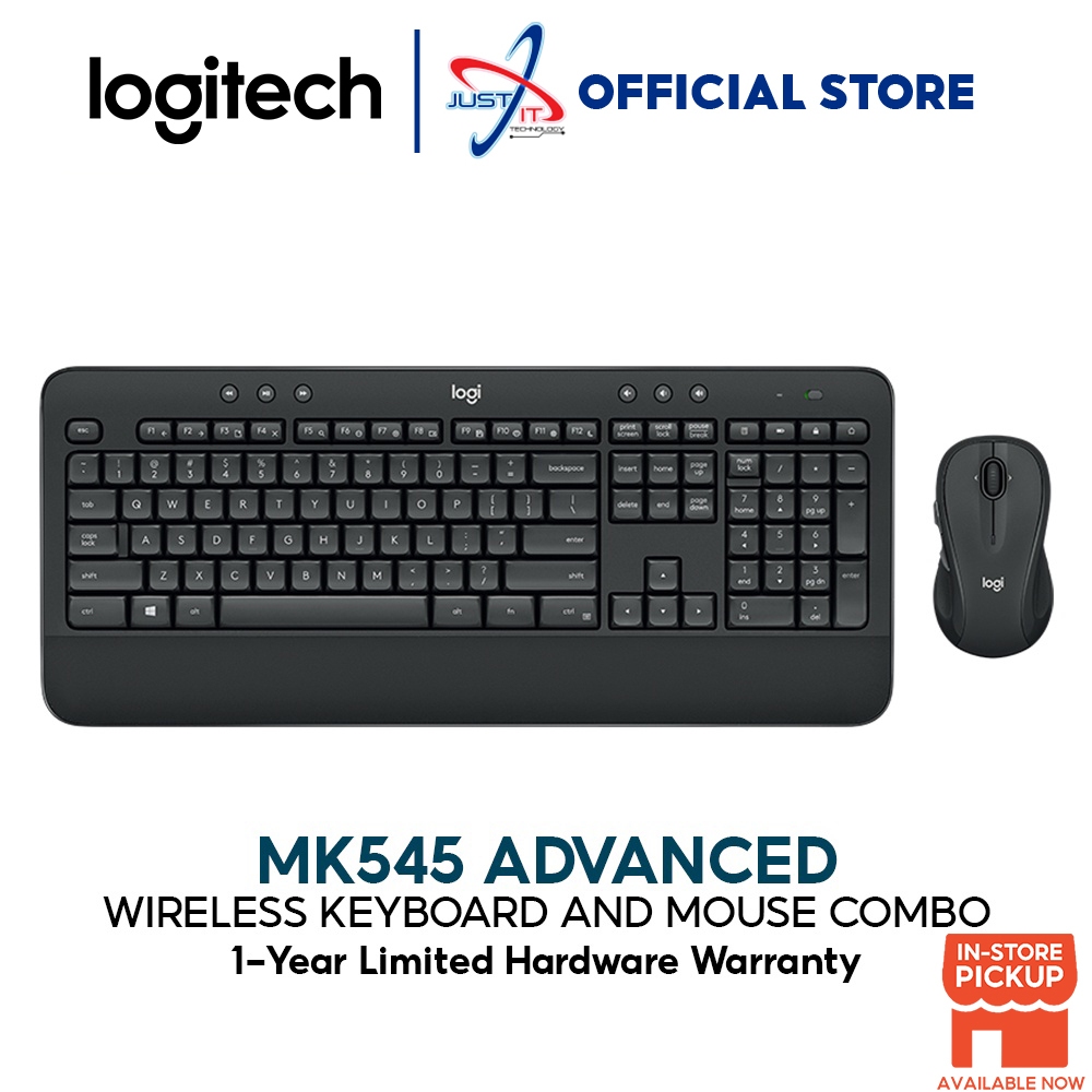Logitech Mk545 Advanced Wireless Combo Keyboard Mouse ( 920-008696 ...