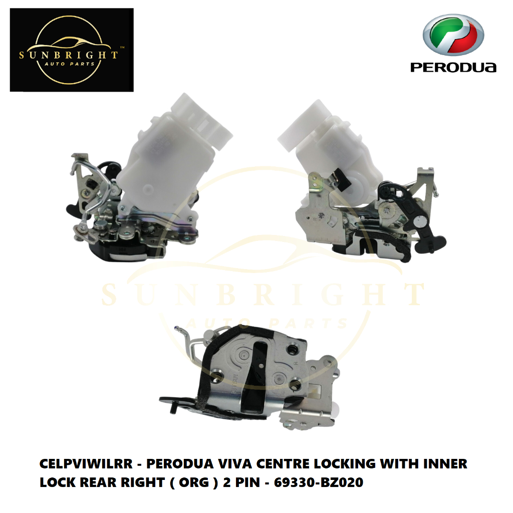 PERODUA VIVA CENTRE LOCKING WITH INNER LOCK REAR RIGHT ( ORG ) 2 PIN ...