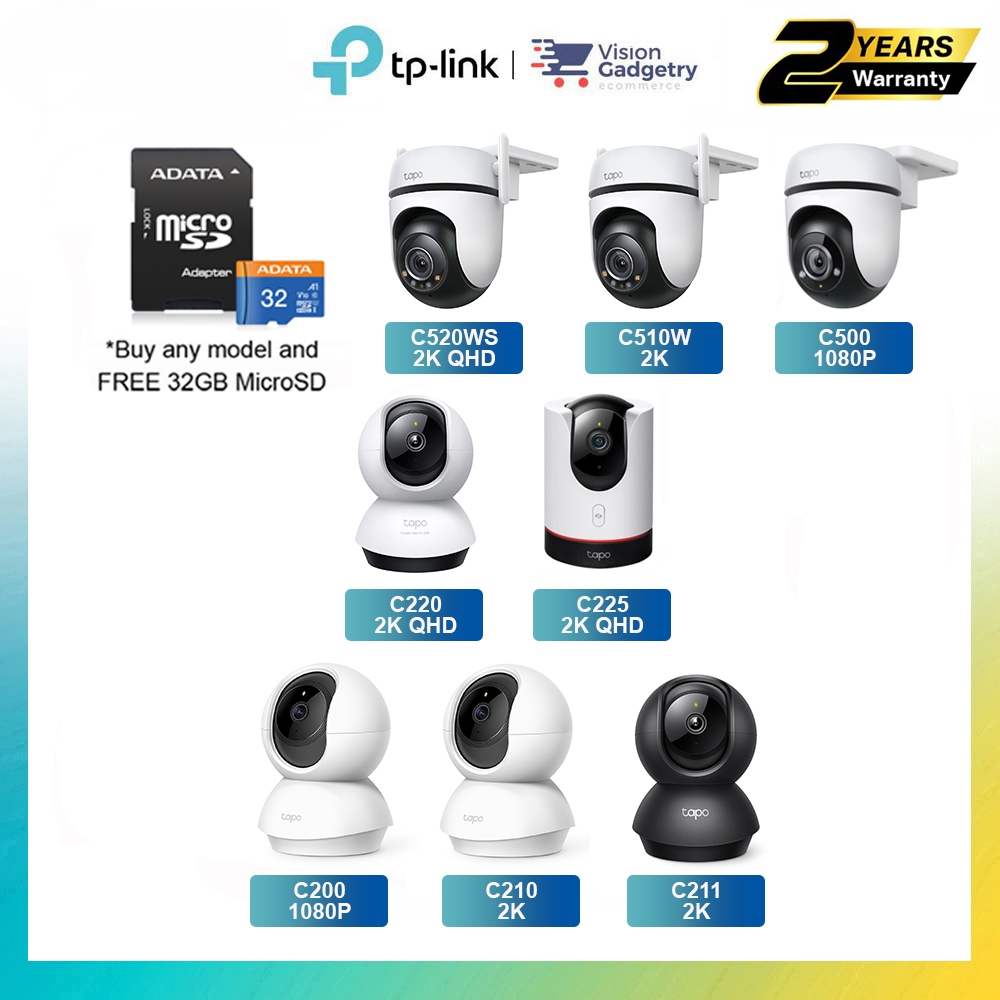 TP-Link Tapo Wi-Fi Home Security Camera C200/C200C/C210/C211/C220/C225 ...