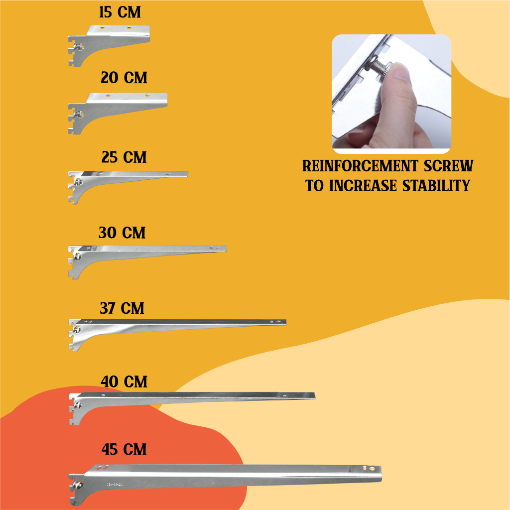 JME AA Upright Display System Timber Shelf Bracket 30cm / 12 inch For ...
