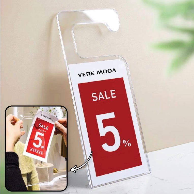 Acrylic price tag for Clothing store, Changeable signage, tag, hanger ...