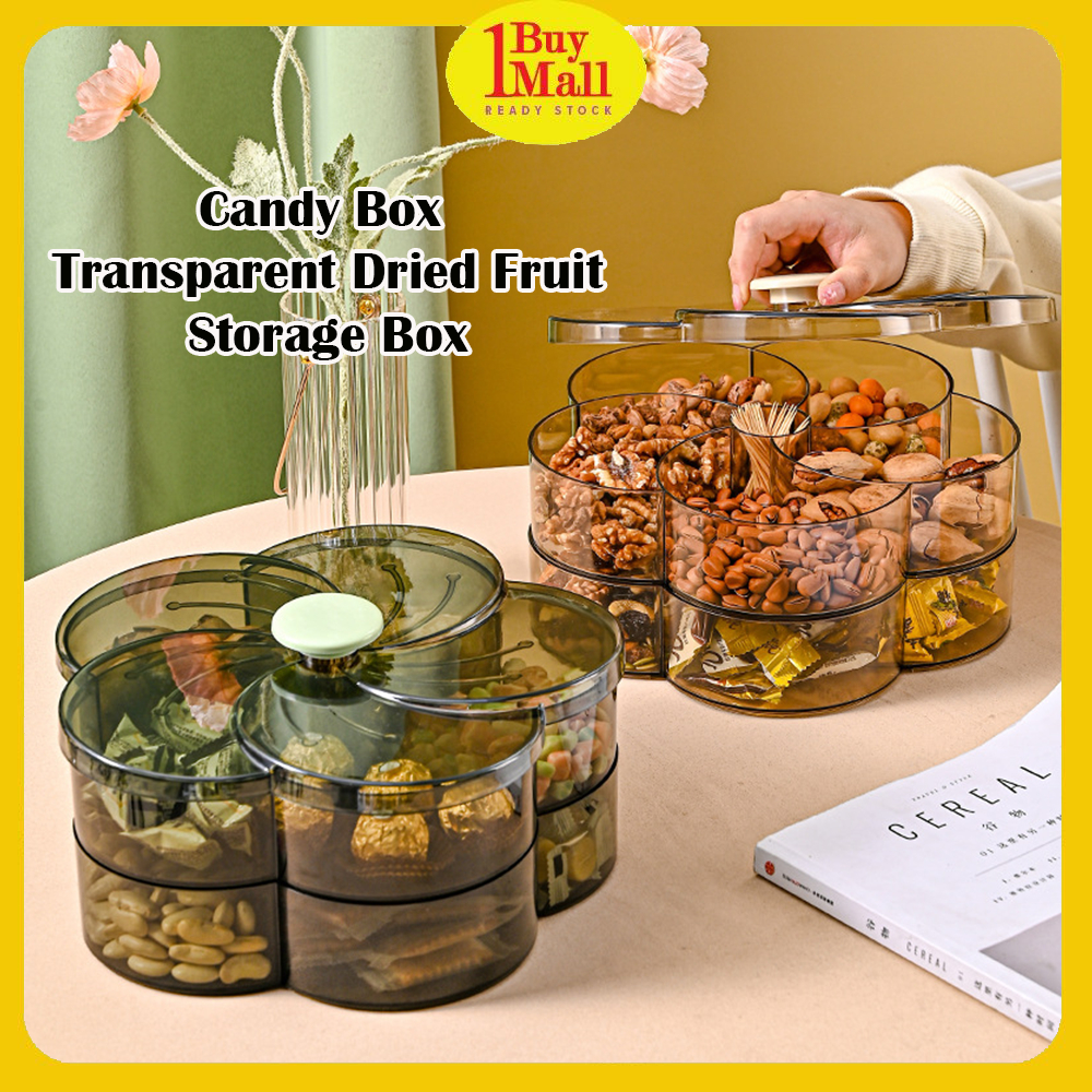 HARI RAYA Candy Box Transparent Dried Fruit Storage Box Dim Sum Storage ...