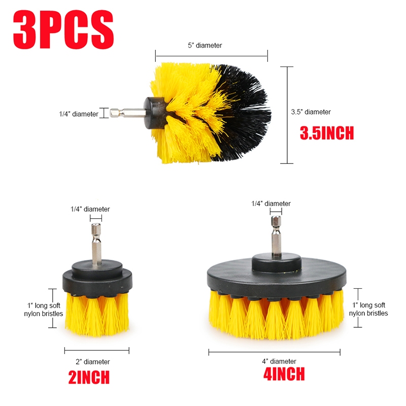 Multipurpose Cleaning Electric Cordless Drill Brush Set 2/3.5/4/5 inch ...