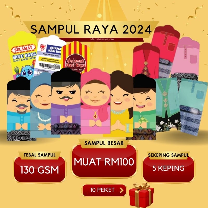 Sampul Raya 2024 Sampul Viral Angpow Money Envelope Baju Raya Sampul ...
