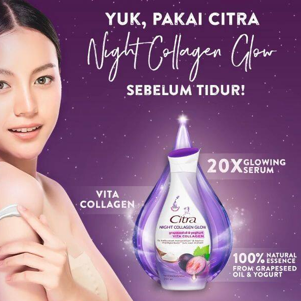 Citra Night Collagen + Prebiotic Glow Hand And Body Lotion ( 210ml ...