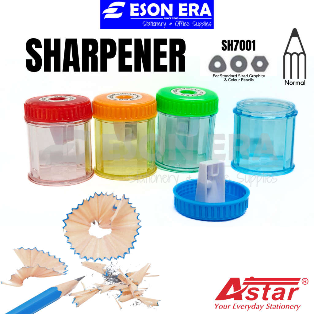 Astar Sharpener SH7001 Container Large Storage Round Plastic Sharpener ...