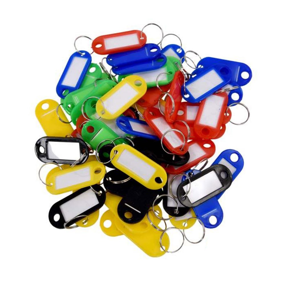Plastic Key Tag With Ring - Mix Color (50pcs/box) | Shopee Singapore