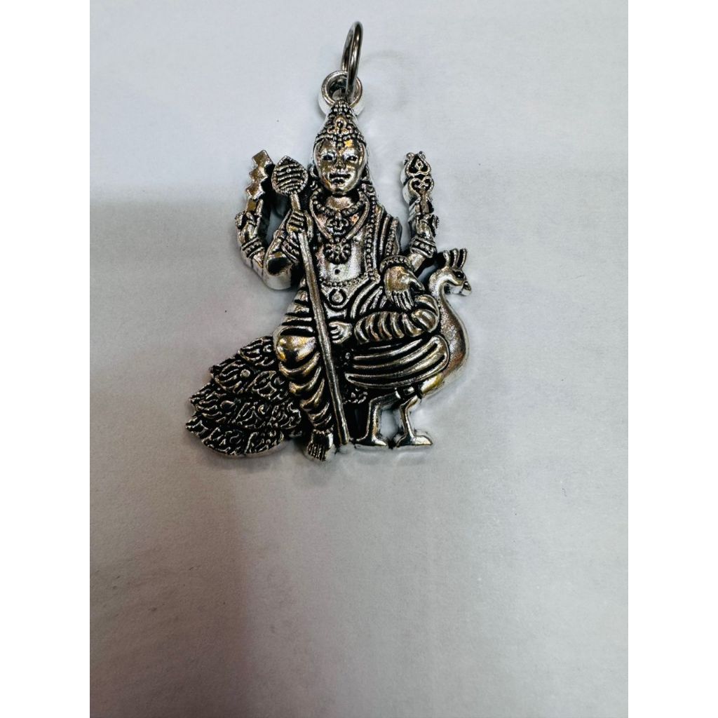Pure silver MURUGAN WITH MAYIL locket / Murugan With Mayil Silver ...