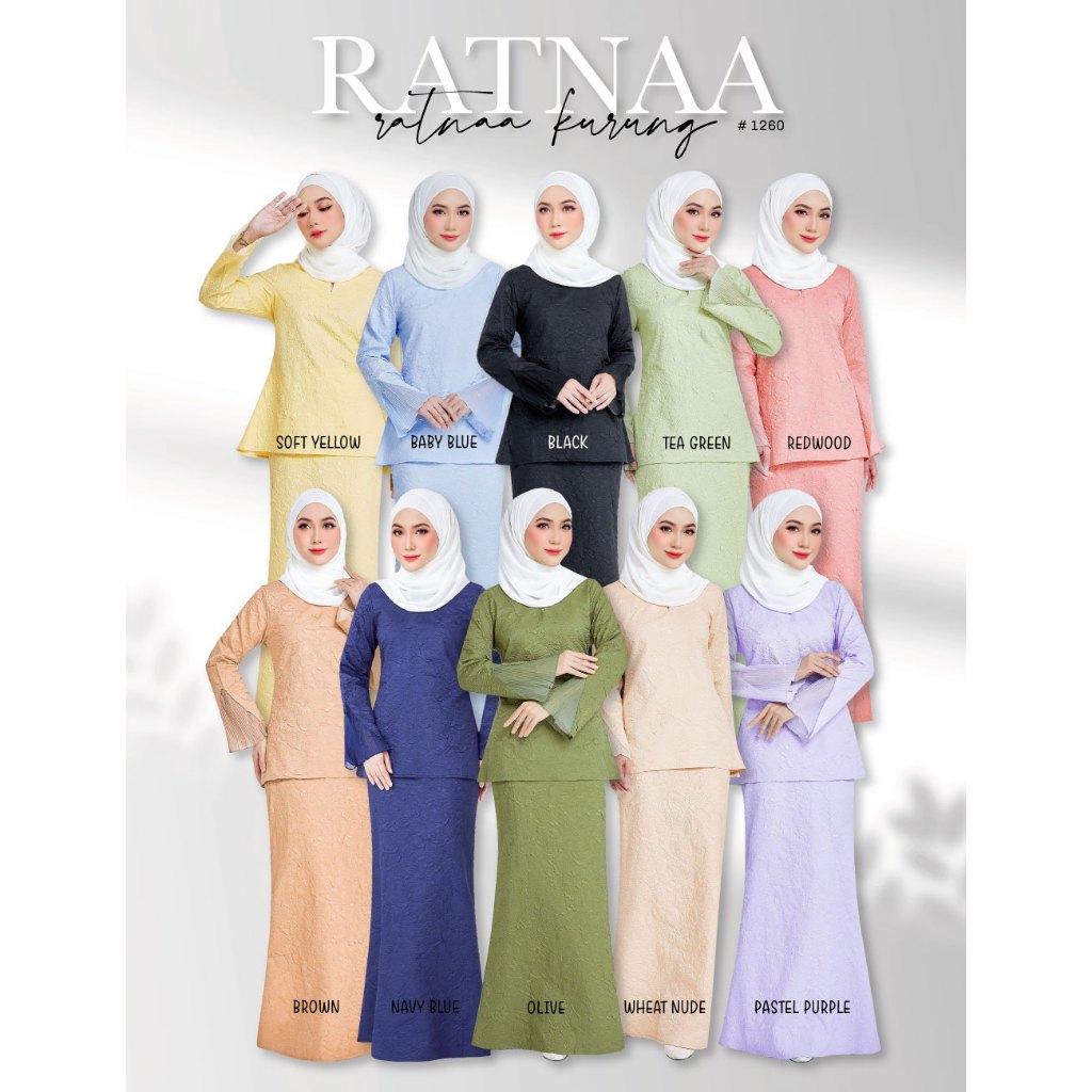 BAJU RAYA 2024 RATNAA Kurung Modern | Shopee Singapore
