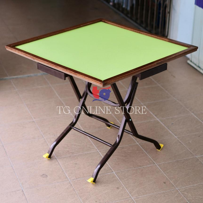 3V Mahjong Table With Drawer / Wooden-Edge Foldable Foldable mahjong ...